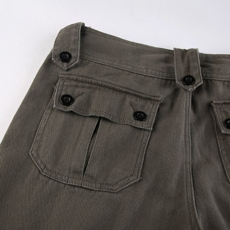 Pockets Stitching Straight Cargo Pants - Aesthelook