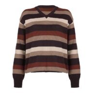 2000s Brown Striped Sweater - Aesthelook